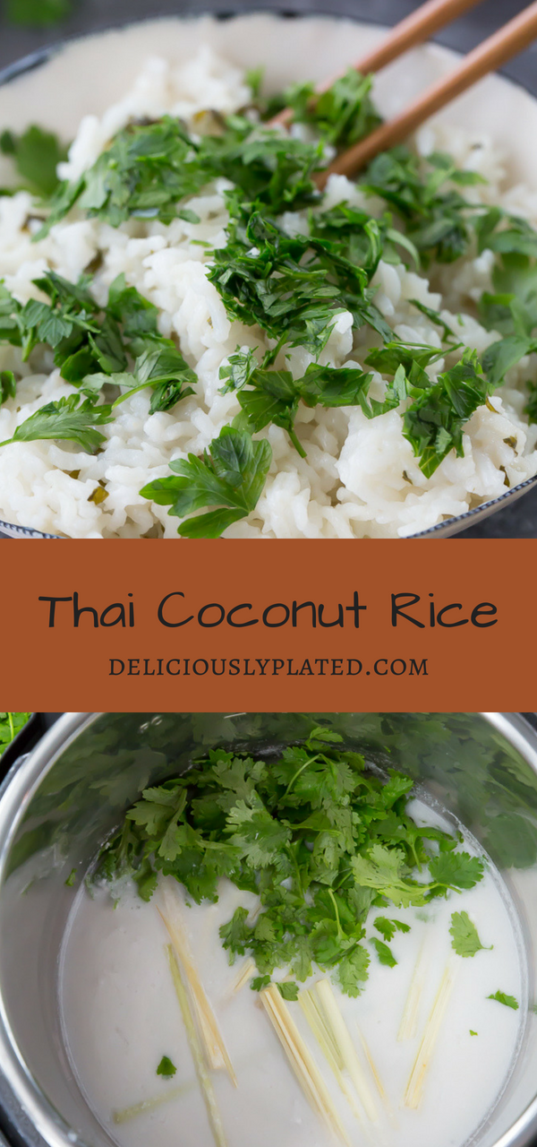 Easy Thai Coconut Rice in the Instant Pot - Deliciously Plated