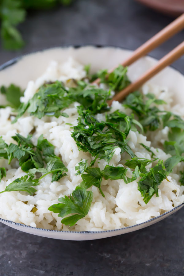 Easy Thai Coconut Rice in the Instant Pot - Deliciously Plated