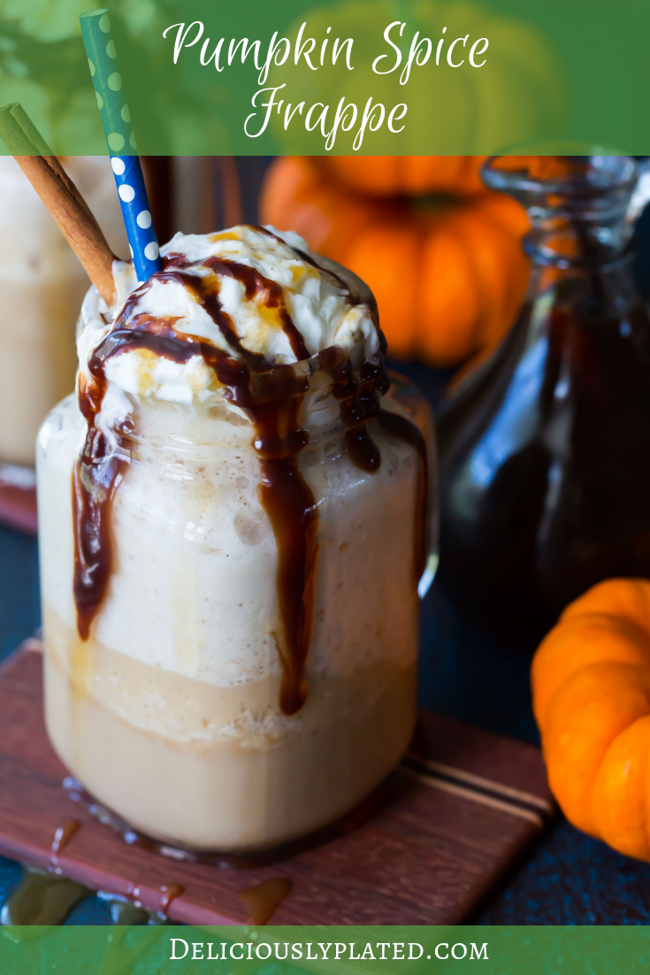 Fall's Signature Drink: The Pumpkin Spice Frappe - Deliciously Plated