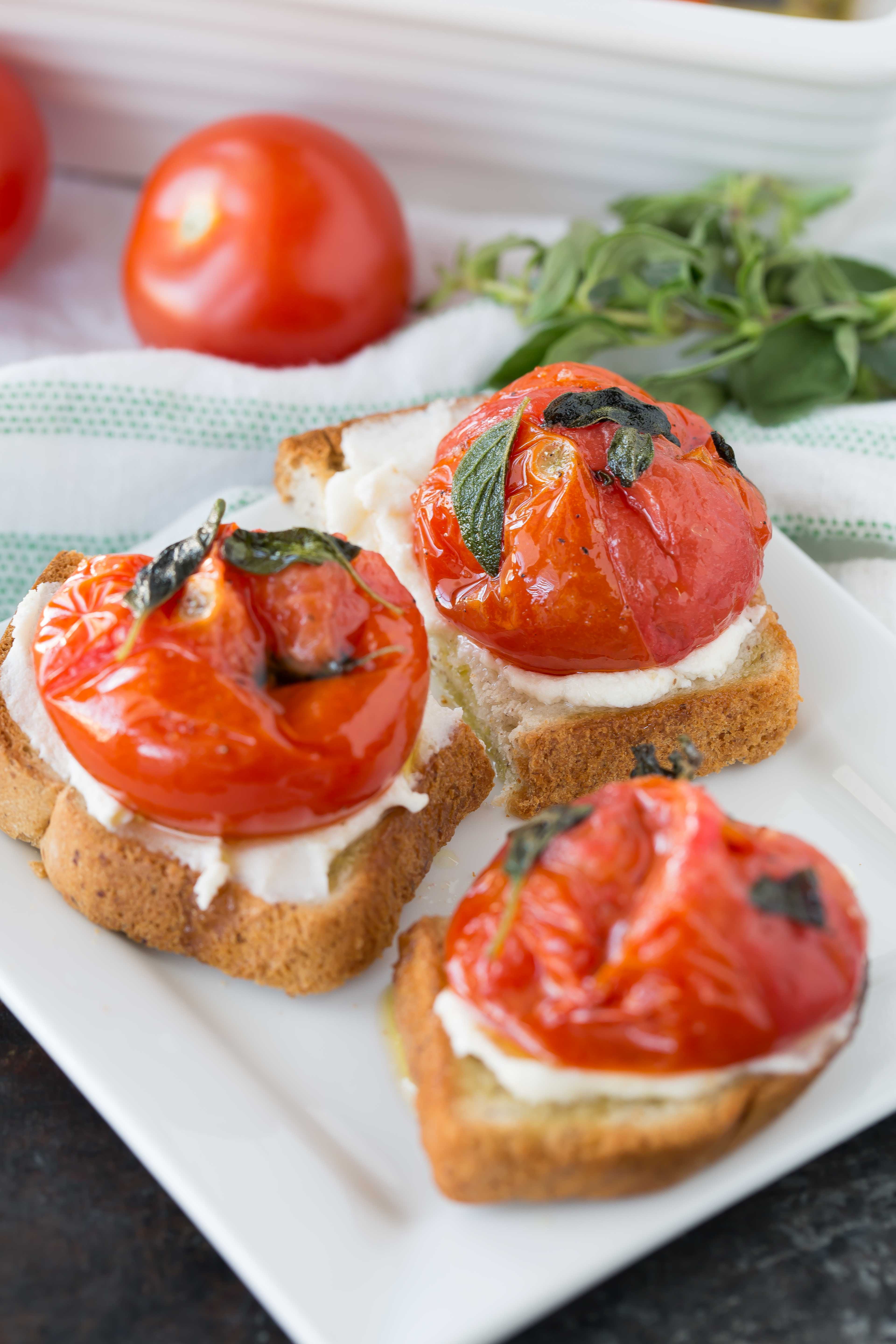Broiled Tomatoes with Fresh Oregano - Deliciously Plated