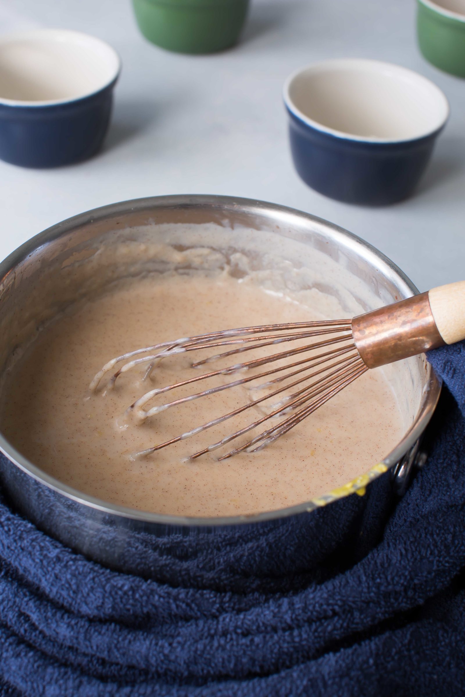 Honey and Cinnamon Pudding with Caramelized Bananas - Deliciously Plated